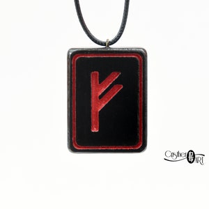 Fehu Rune of Wealth Talisman Necklace Fehu Norse Rune | Etsy