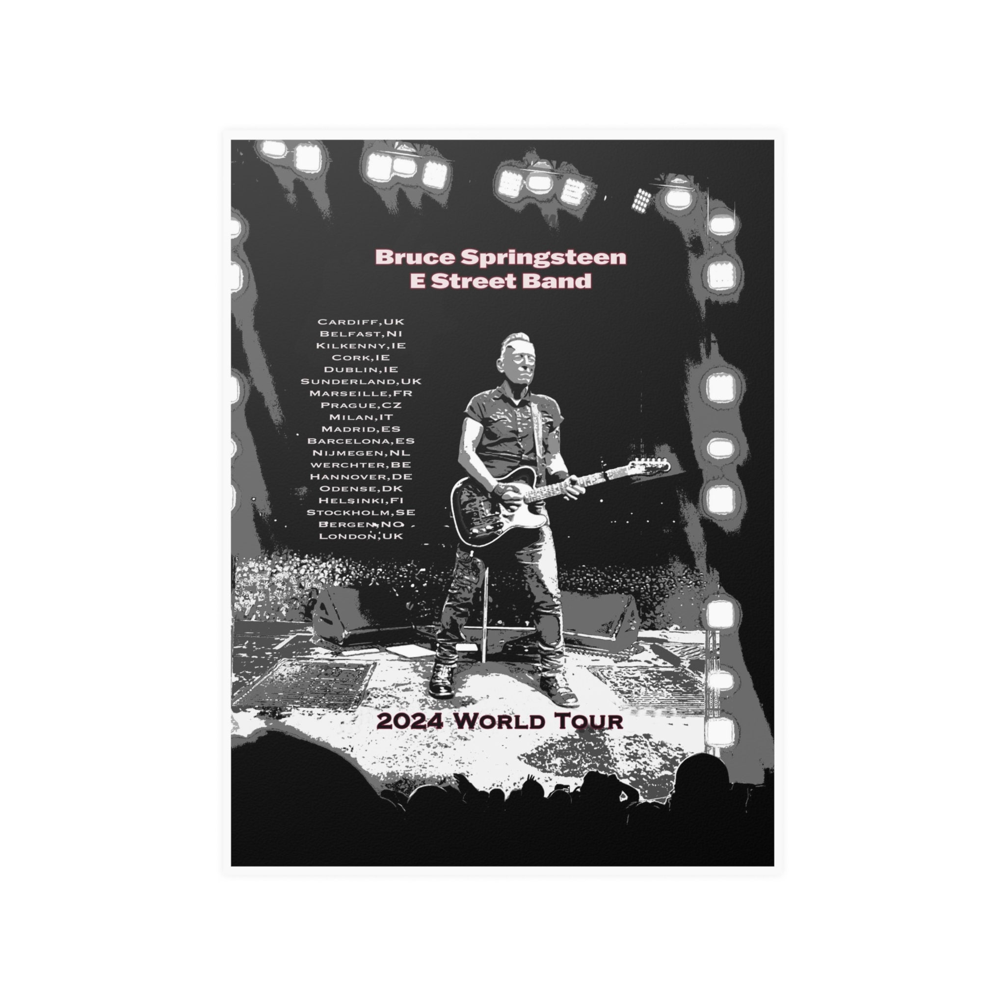Bruce Springsteen and The E Street Band 2024 World Tour Poster sold by ...