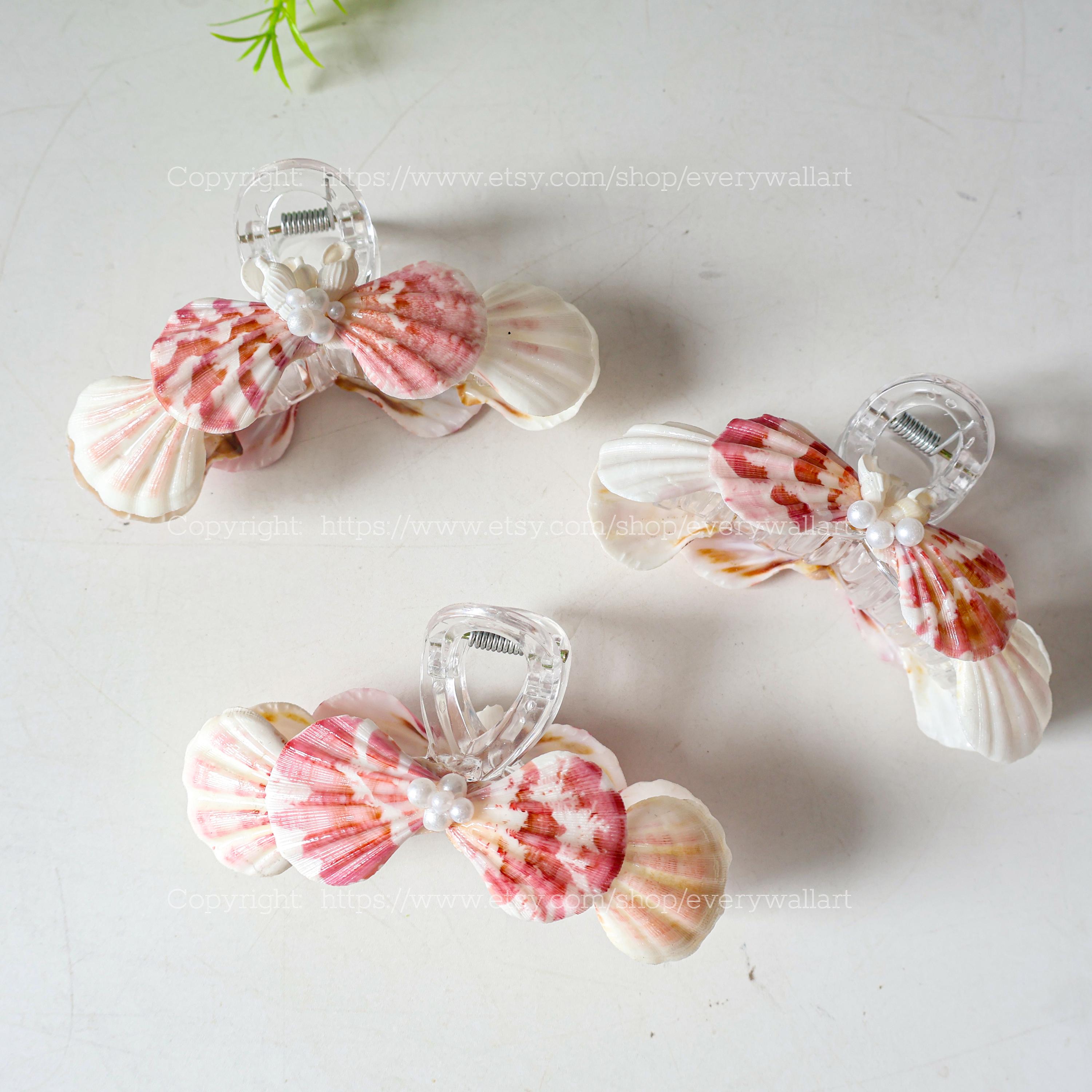 Large Clip Seashell Hair Clip Hair Accessories for Beach Wedding ...