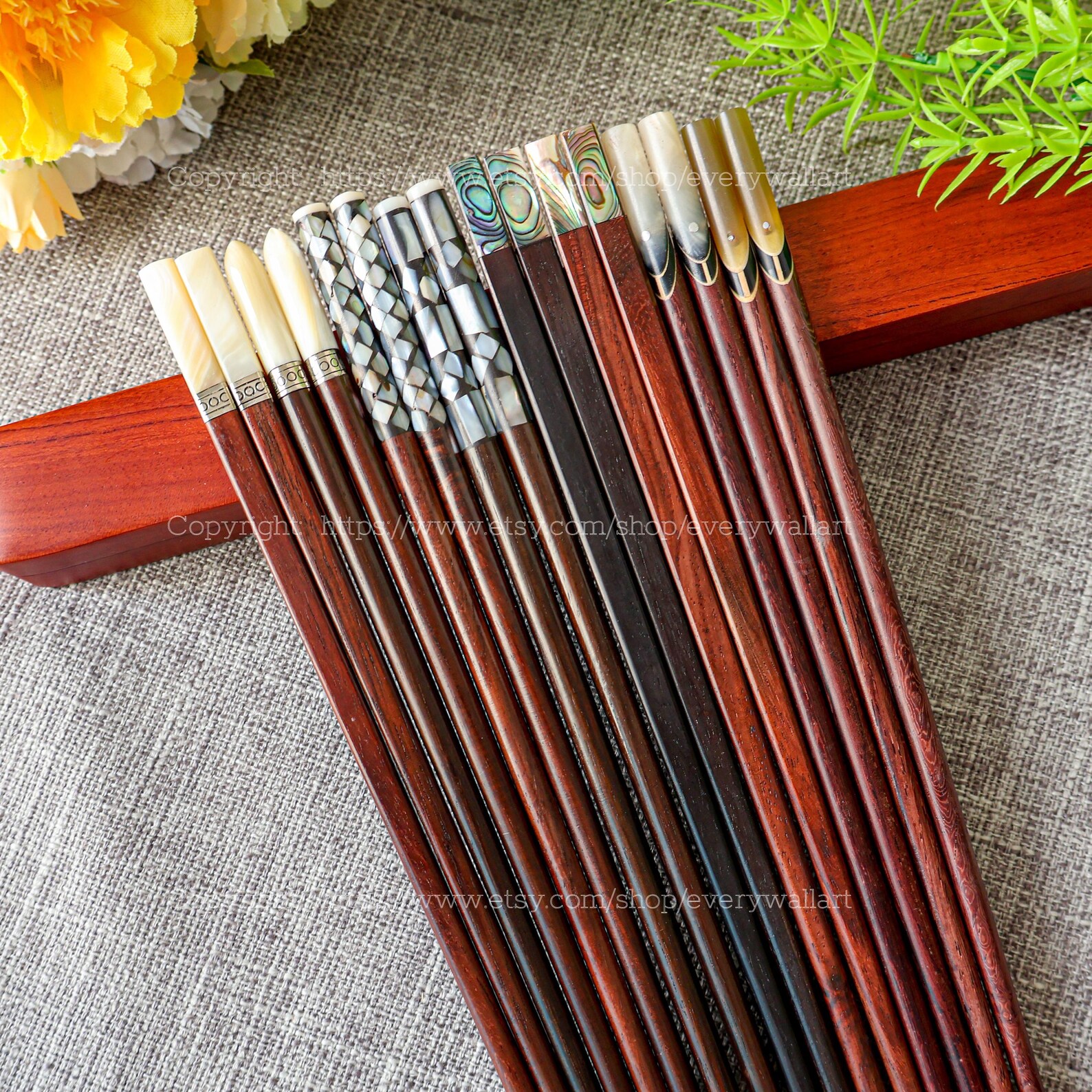 Engraved Name Rosewood Chopsticks 20 Styles Chopstick Personalized ...