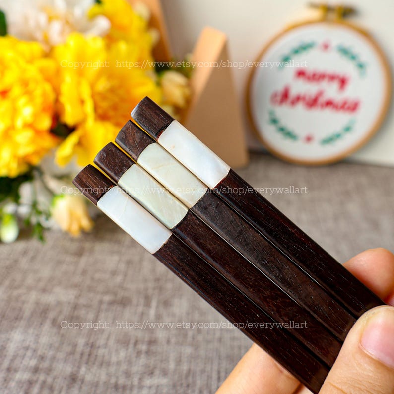 Personalized Rosewood Chopsticks Mother-of-pearl Chopstick Mother's Day ...