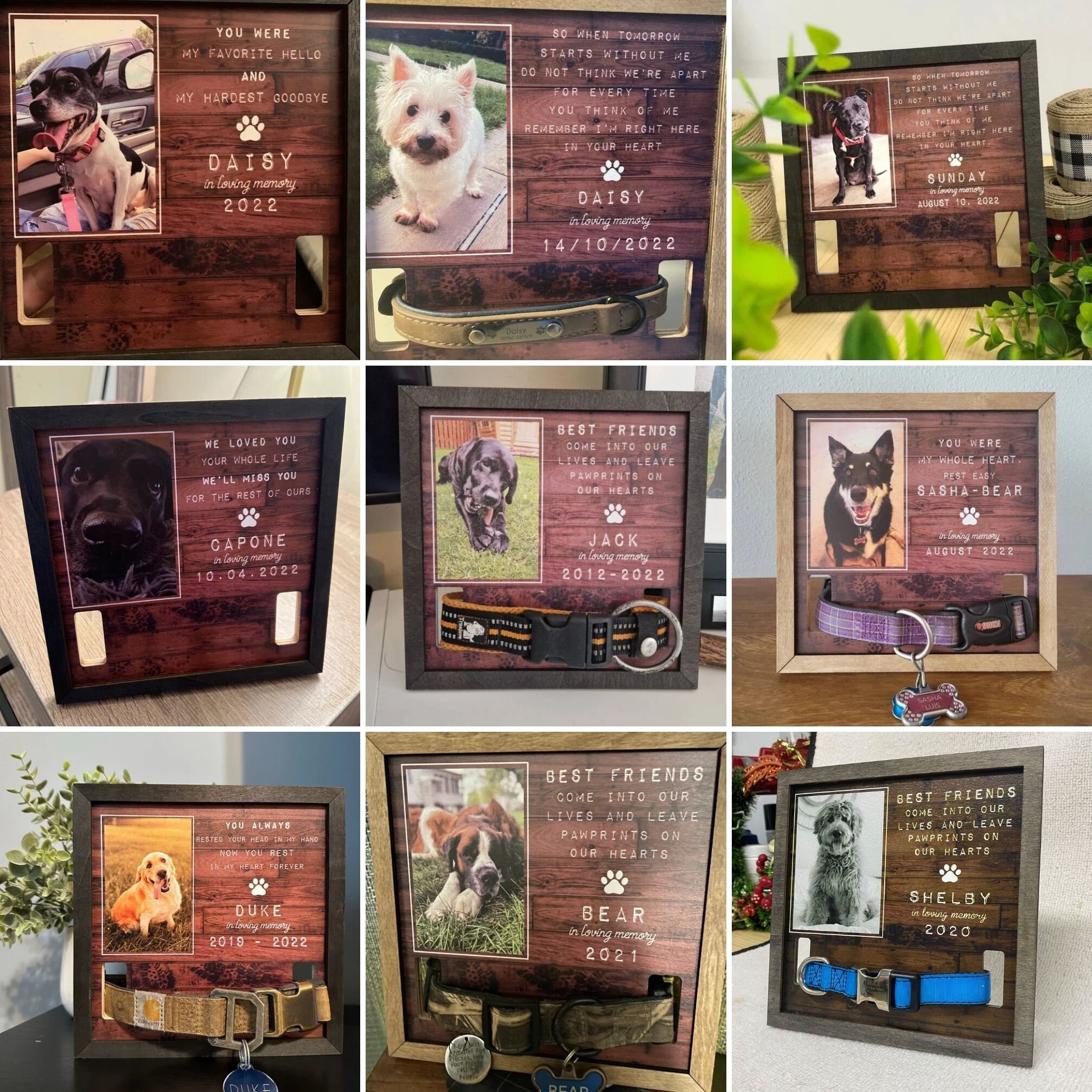 Memorial Pet Loss Frame Dog & Cat Puppy Memorial Wood Frame - Etsy