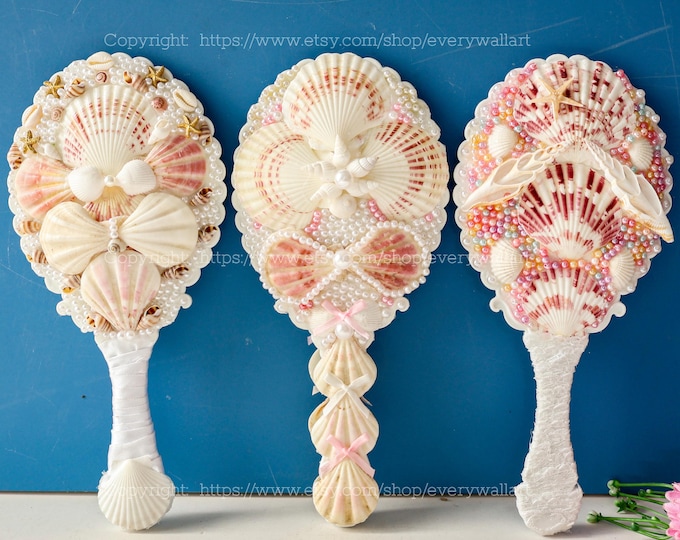 Capiz Shell Mirror - Ready to Ship - Beach Coastal Decor Wall Hanging Vertical or Horizontal - Etsy