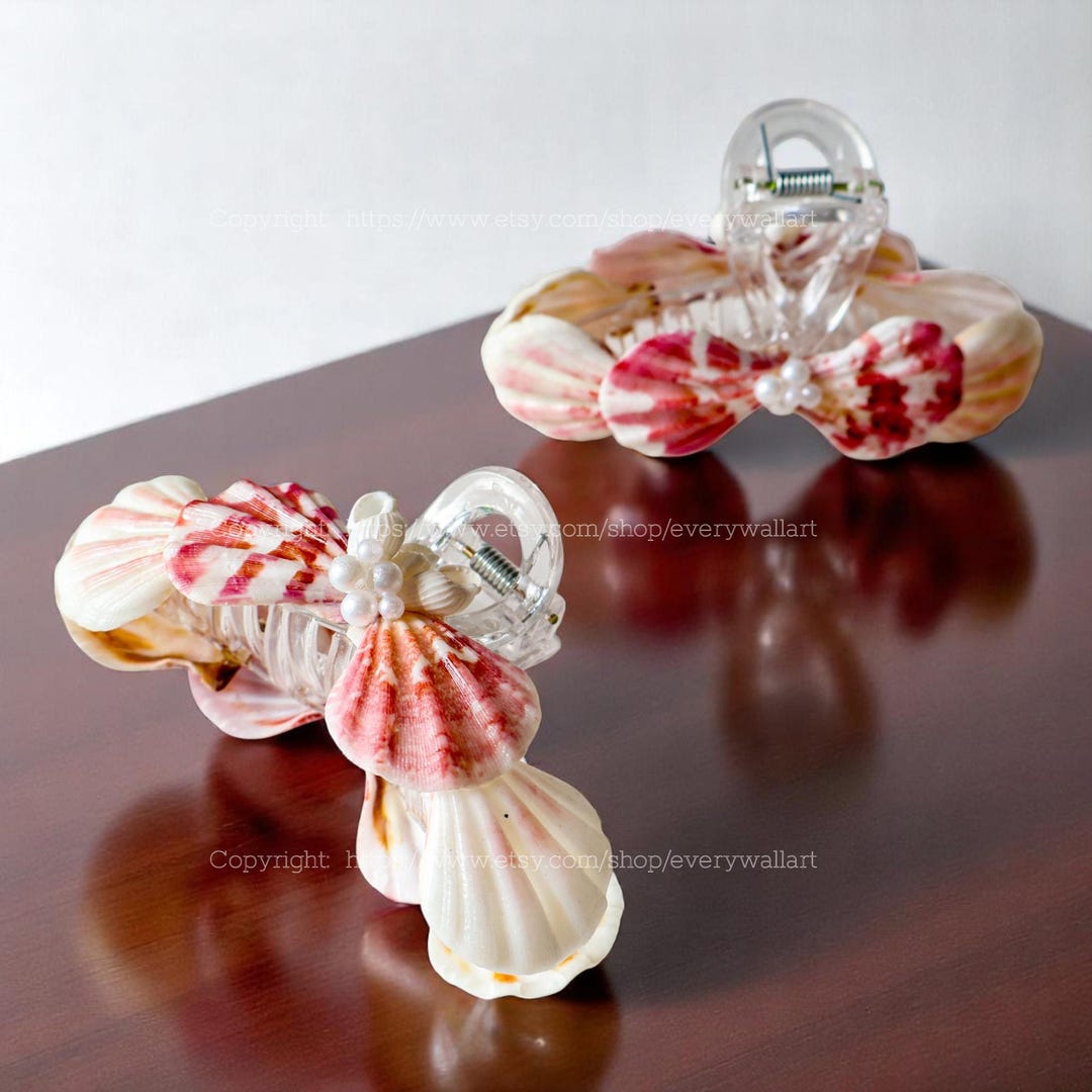Large Clip Seashell Hair Clip Hair Accessories for Beach Wedding ...