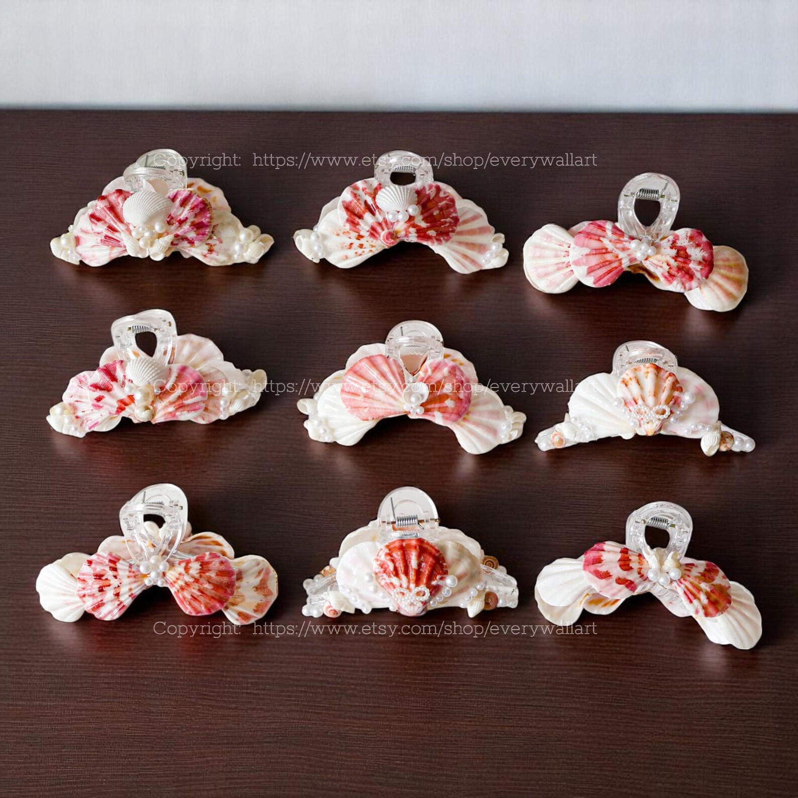 3 Styles Mermaid Core Seashell Hair Clips Hair Accessories for Beach ...