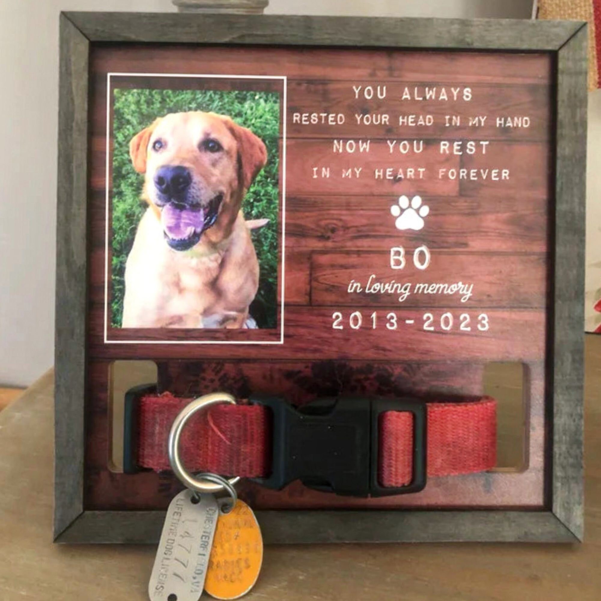 Memorial Pet Loss Frame Dog & Cat Puppy Memorial Wood Frame - Etsy