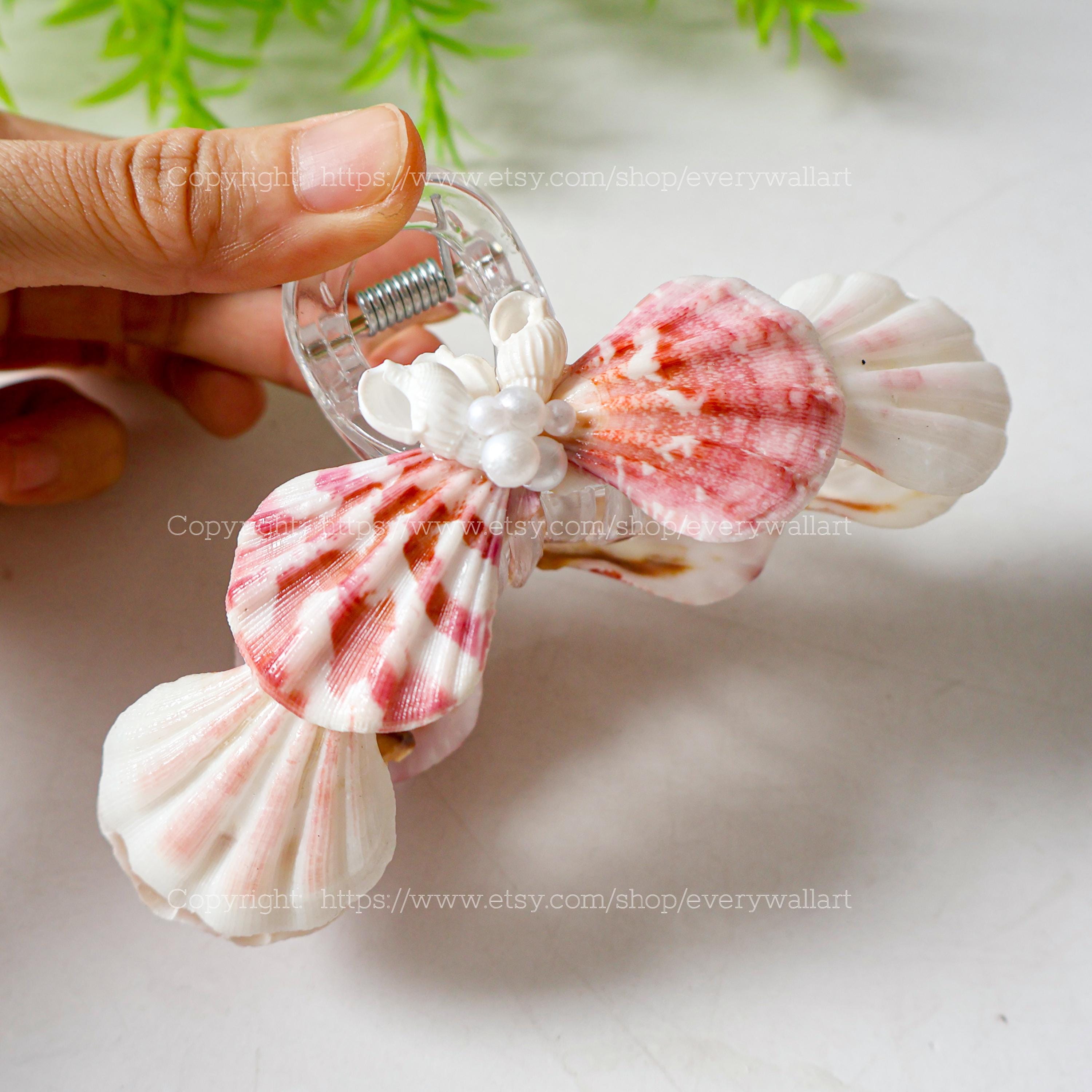 Large Clip Seashell Hair Clip Hair Accessories for Beach Wedding ...