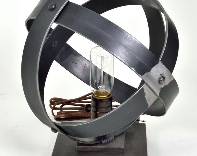 Industrial Sphere Table Lamp - Etsy