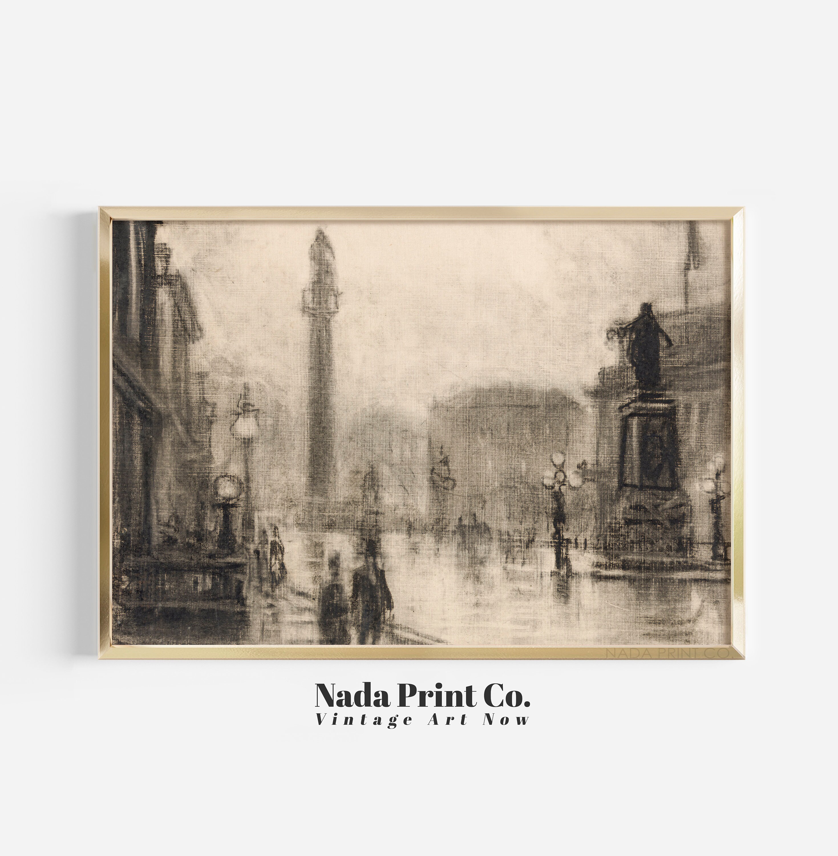 Trafalgar Square London Drawing London Monument Sketch Print - Etsy