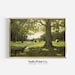 Cows Grazing Under Trees Painting Cattle in Forest Print Warm Vintage ...