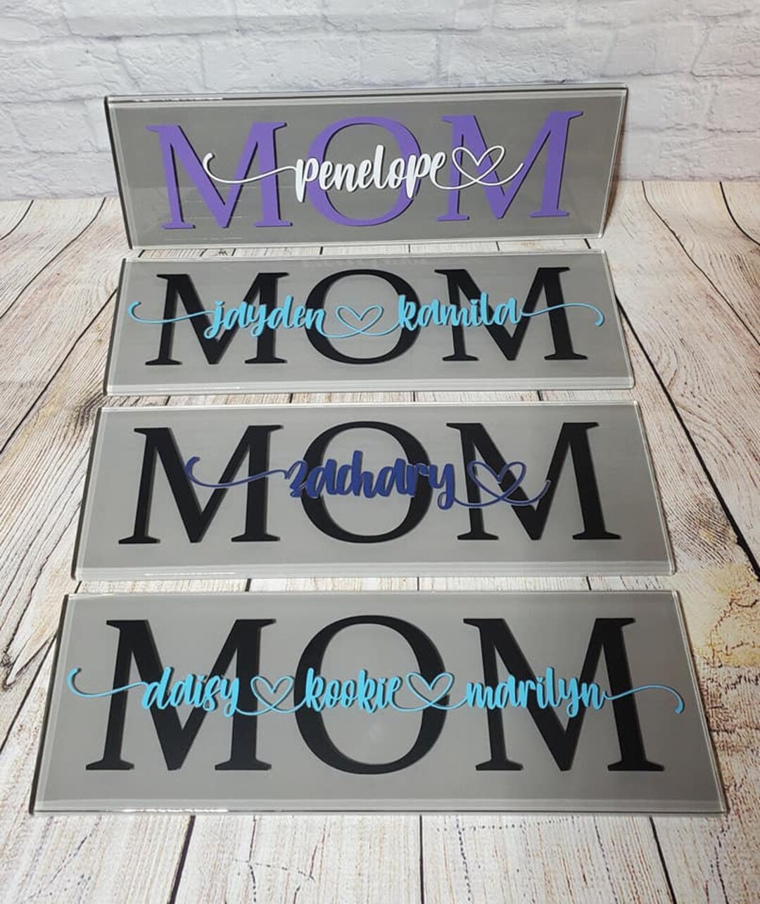Personalized Mom Tile - Glass - Etsy