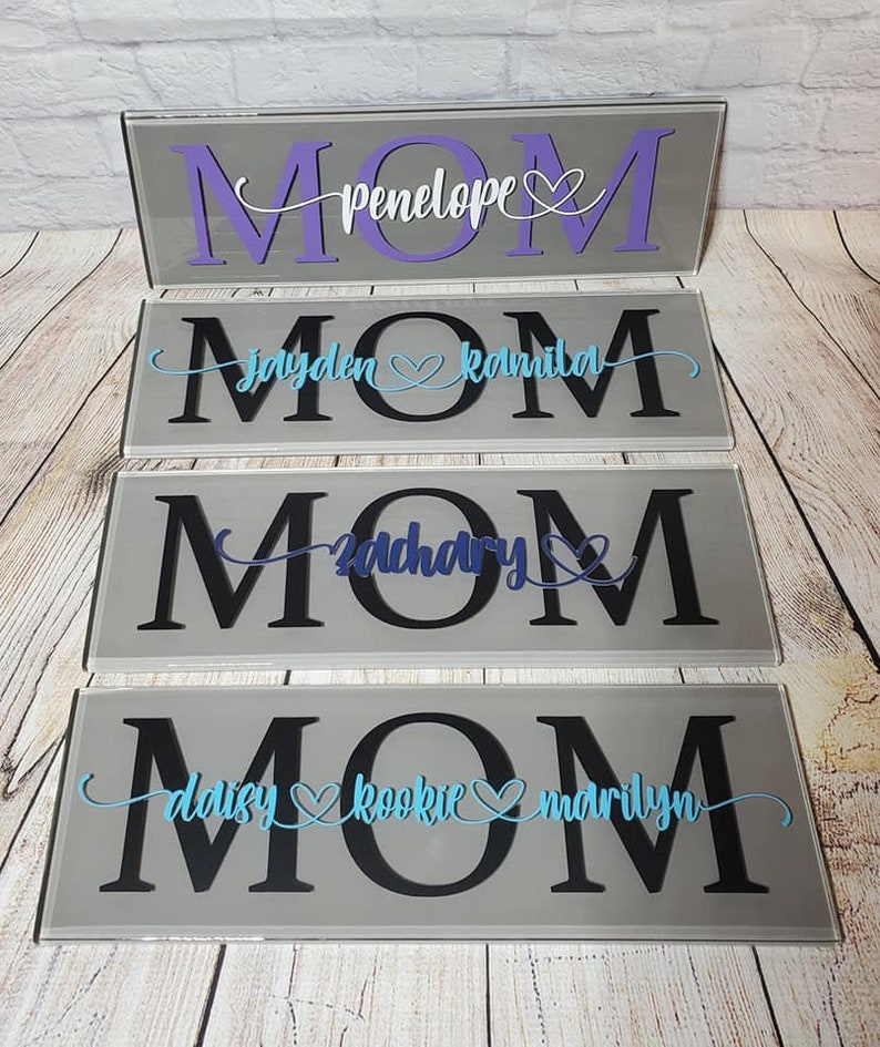 Personalized Mom Tile - Glass - Etsy