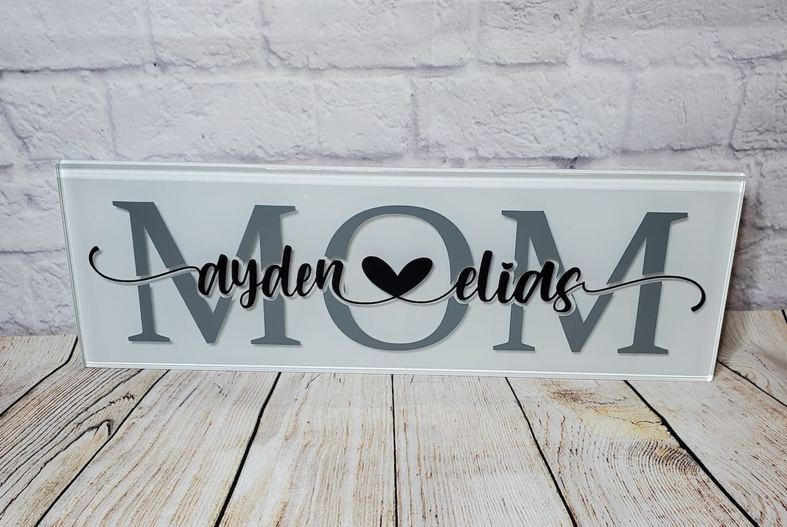 Personalized Mom Tile - Glass - Etsy