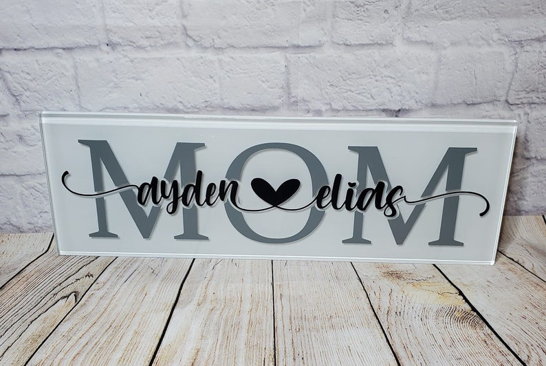 Personalized Mom Tile - Glass - Etsy