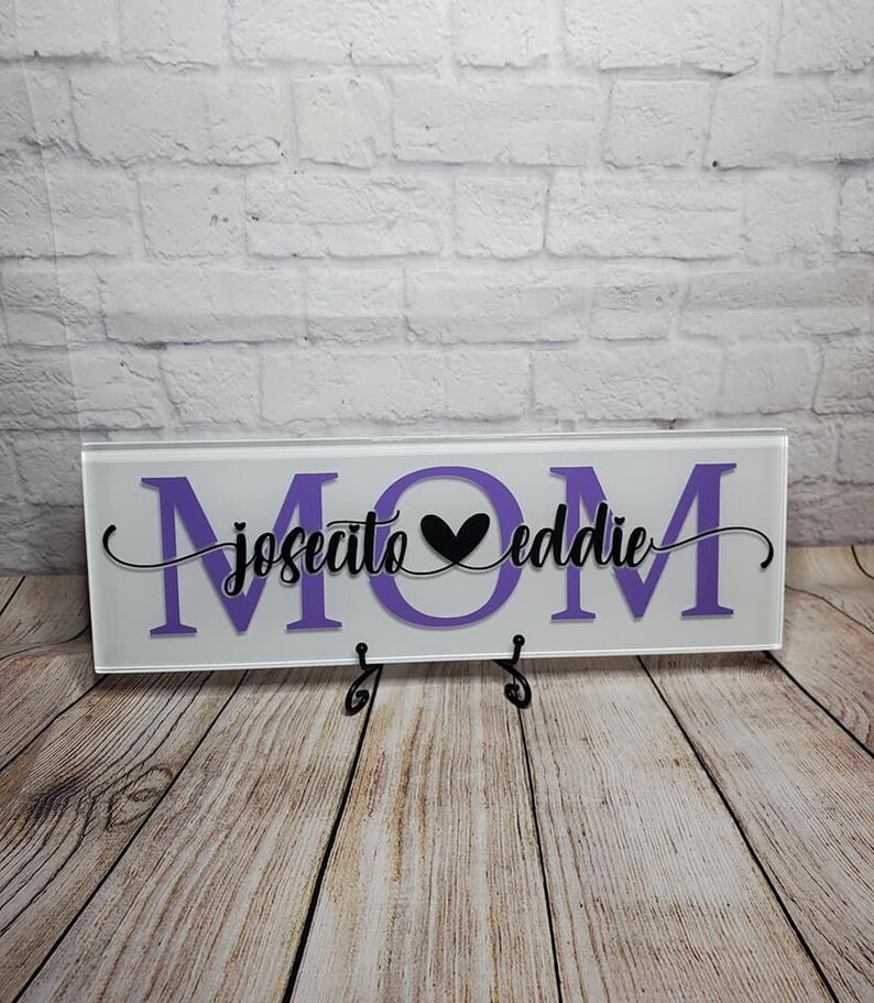 Personalized Mom Tile - Glass - Etsy
