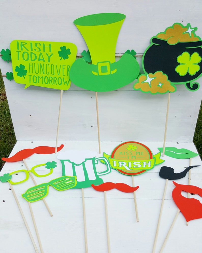 St. Patrick's Day Photo Booth Props St. Patrick's - Etsy