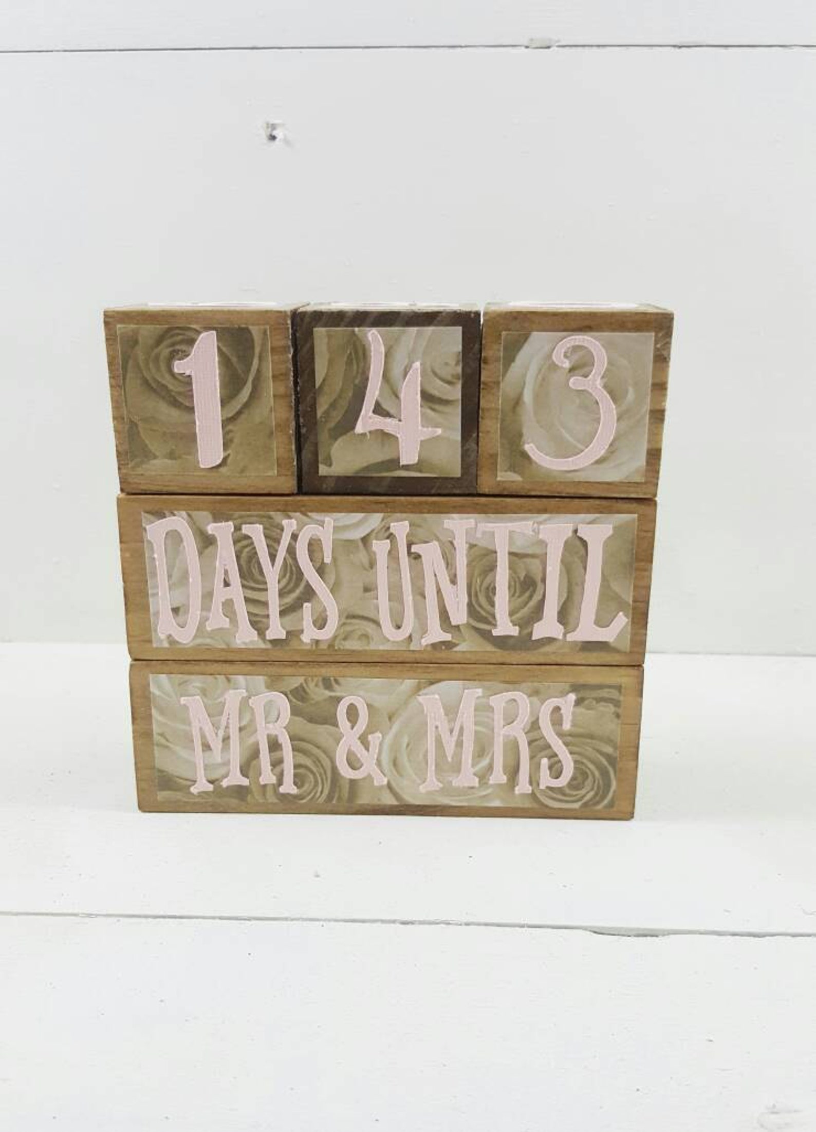 Wedding Countdown Countdown Blocks Engagement Gift Gift - Etsy India