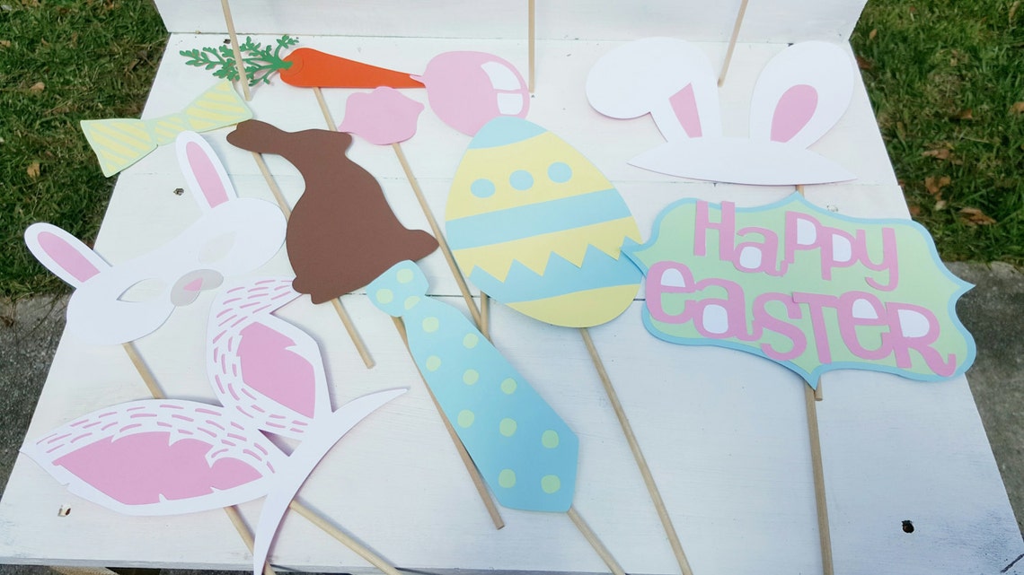 Easter Photo Booth Props Easter Party Easter Egg Hunt - Etsy