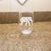 White Elephant Wine Glass Stemless Wine Glass White Elephant Gift ...