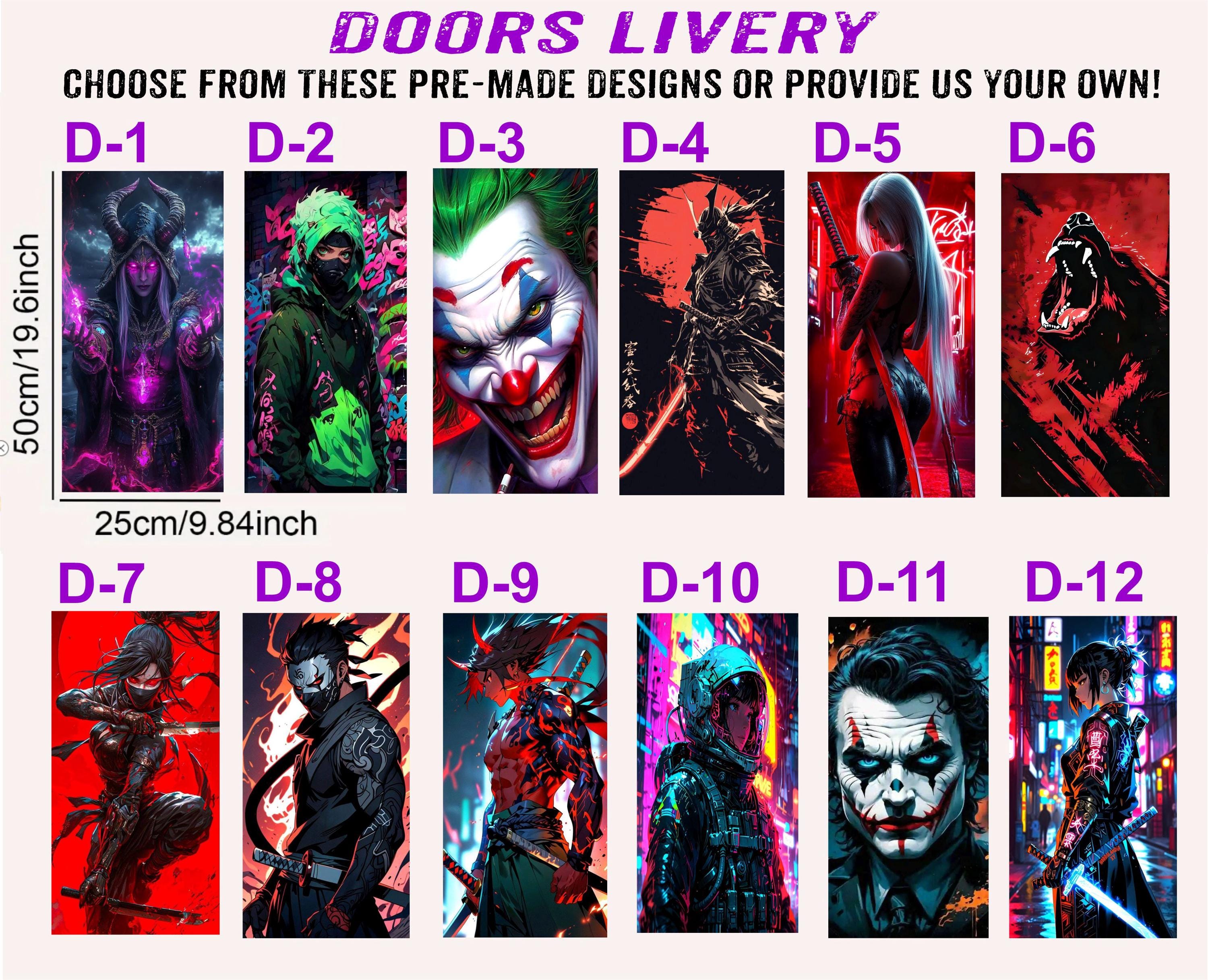 Car Doors Livery Pillar Decal Sticker Wrap - ANY IMAGE - High Quality ...