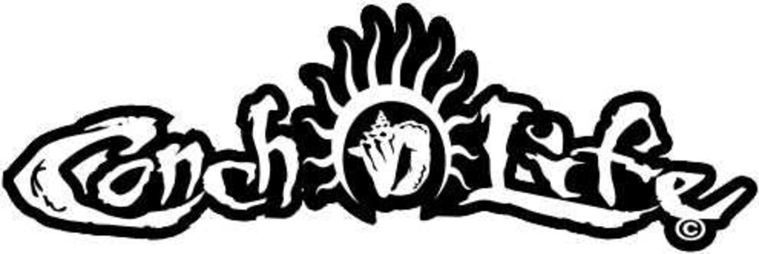 Tribal Sun Conch Life Decal: Key West Sea Shell Art (5x14in) - Etsy