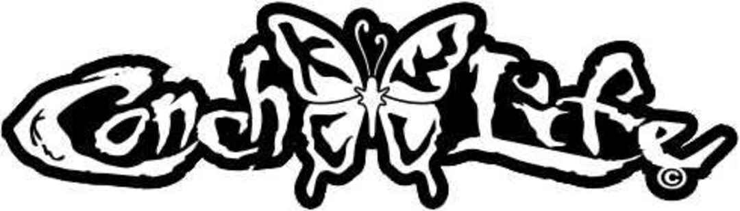 Conch Life Butterfly C Shell Decal Gift for Key West Fan Gift - Etsy