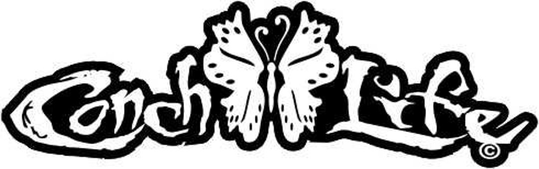 Conch Life Butterfly C Shell Decal Gift for Key West Fan, Gift for ...