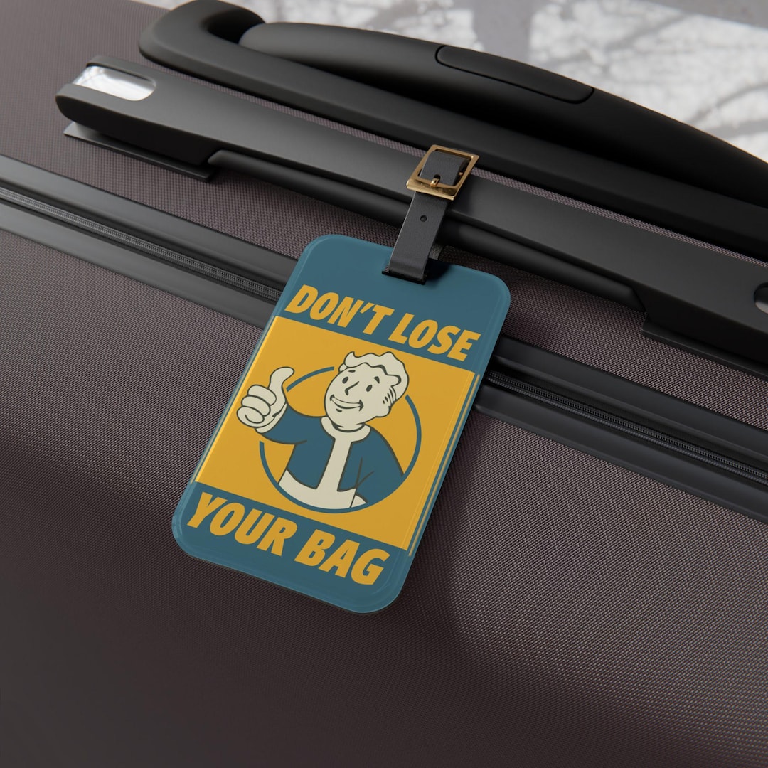 Funny Gamer Luggage Tag: Pip Boy Inspired, Acrylic With Leather Strap ...