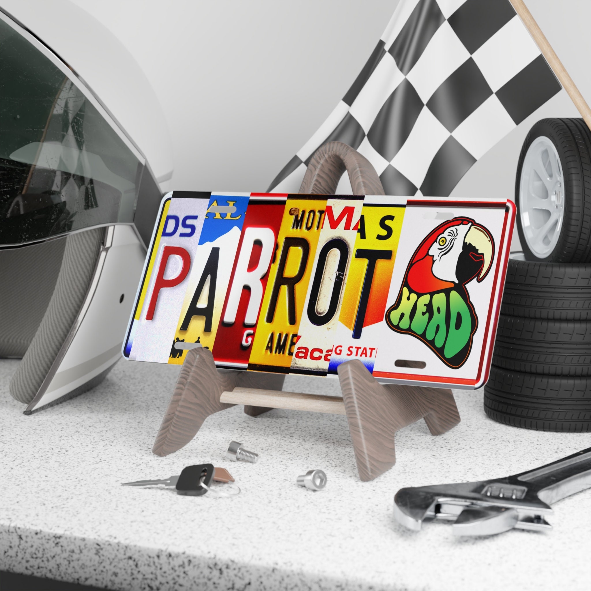 Parrot Head Auto Tag: Jimmy Buffett Fins up Vanity Plate - Etsy