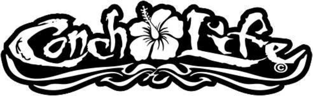 Conch Life Hibiscuss Tattoo Decal Gift for Key West Fan, Gift for Conch ...