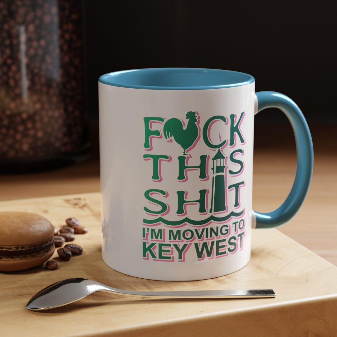Key West Sunset Mug, Moving to Key West, Rooster, Conch, Keys Mug, Gift ...
