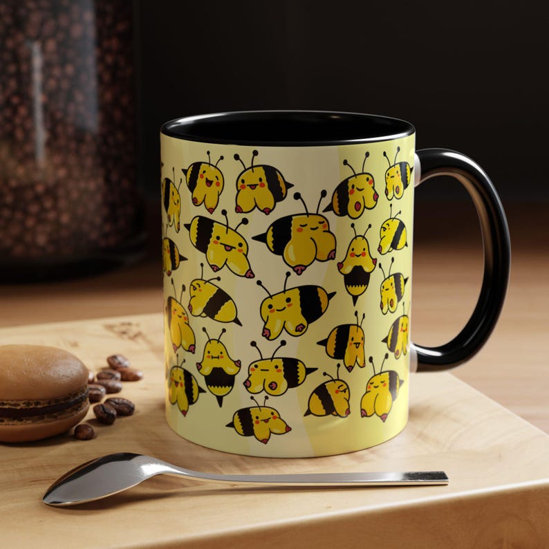 Boobees Funny Boob Illustration Mug | Naughty Adult Humor Coffee Cup - Etsy
