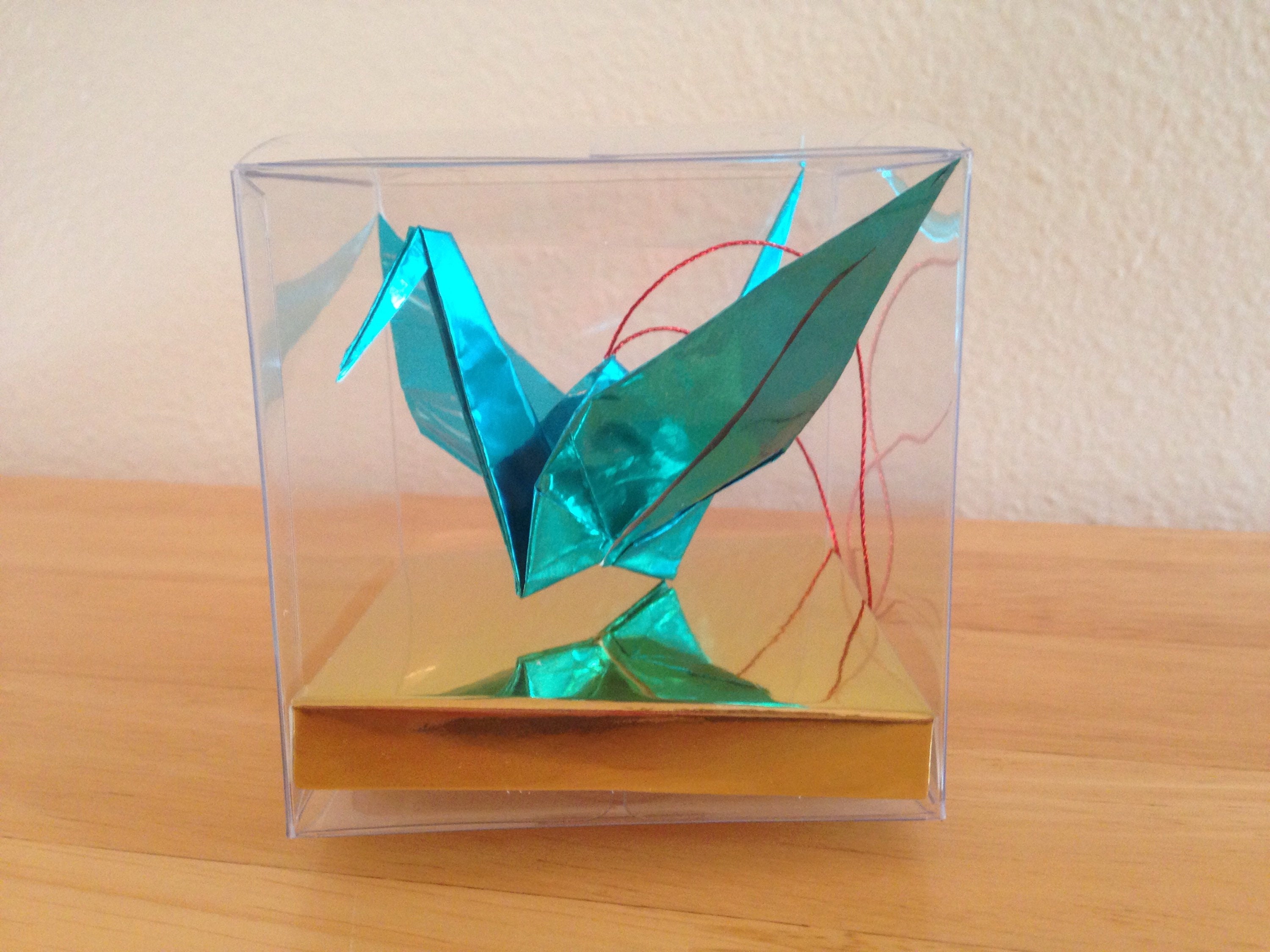 Handmade shiny Japanese origami paper crane ornament choose | Etsy