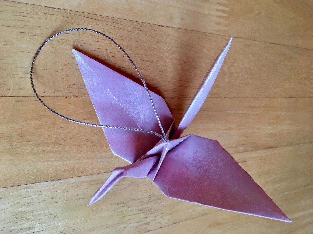 Handmade Origami Crane Wedding Anniversary Ornament - Etsy