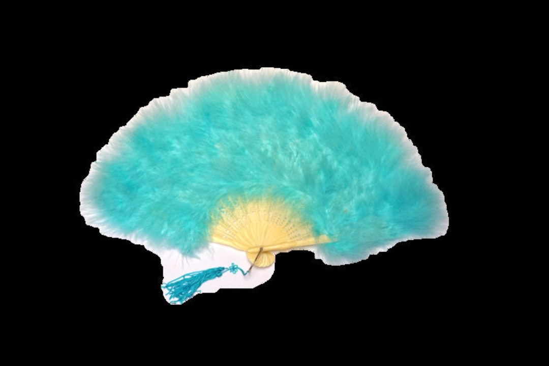 Teal Blue Adjustable Party Fan - Etsy