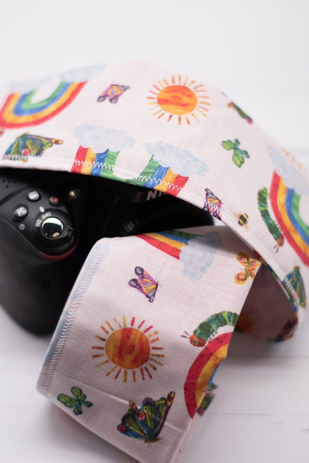 Caterpillar-inspired Camera Strap Cover Colorful Photography Accessory ...