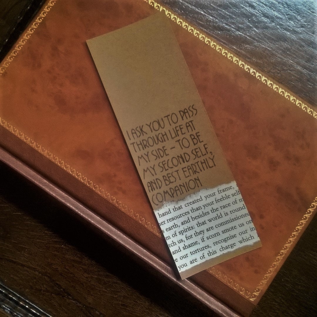 Jane Eyre Quotes Handmade Bookmark Charlotte Bronte - Etsy