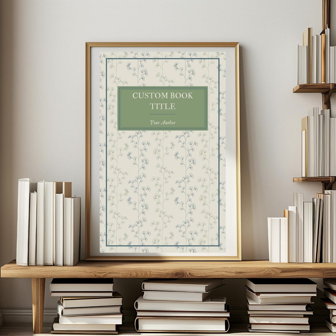 Custom Book Cover Art - Digital Poster – Printable Literary Wall Art ...