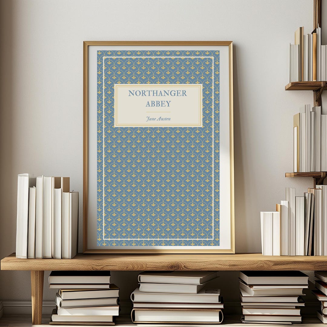 Northanger Abbey Book Cover Art Print – Jane Austen Digital Poster ...
