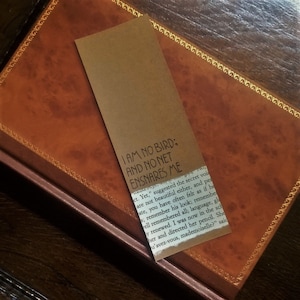 Jane Eyre Quotes Handmade Bookmark Charlotte Bronte - Etsy