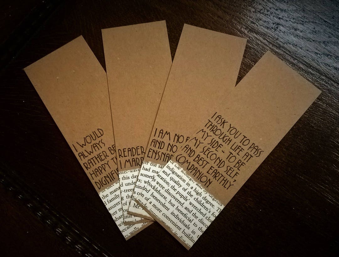 Jane Eyre Quotes Handmade Bookmark Charlotte Bronte - Etsy