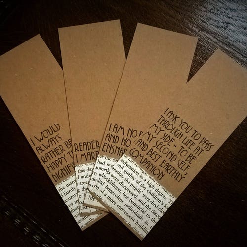Jane Eyre Quotes Handmade Bookmark Charlotte Bronte - Etsy