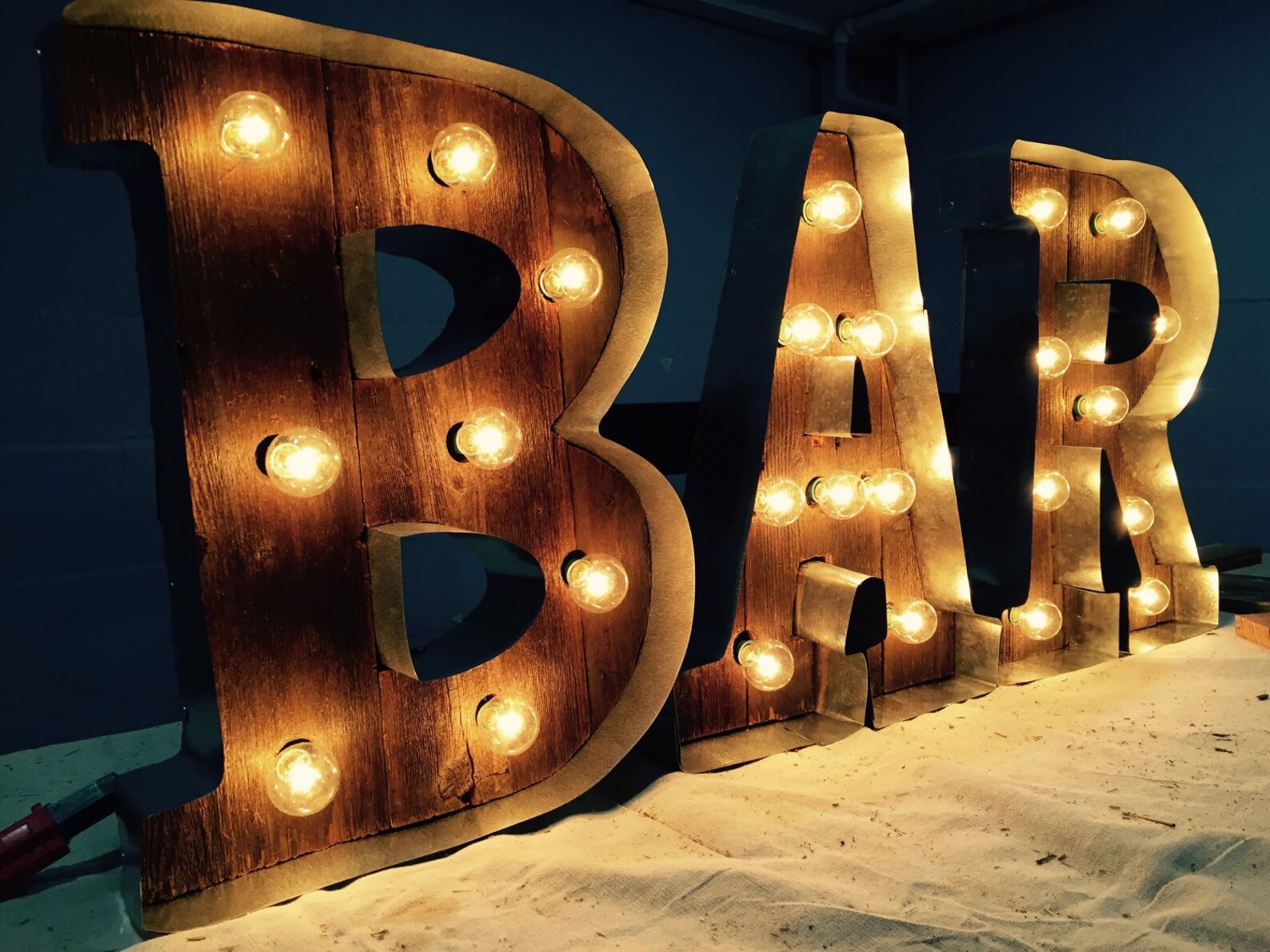 Handmade Light up BAR Sign. Made From Repurposed Barwood. - Etsy