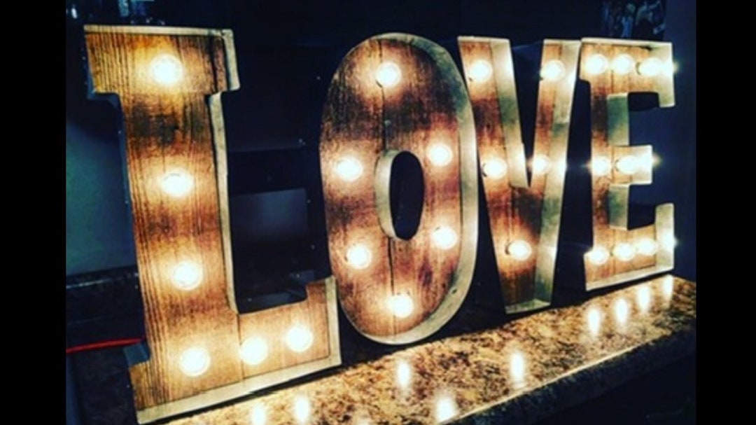 Handcrafted Light-up LOVE Sign - Etsy