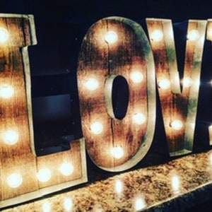 Handcrafted Light-up LOVE Sign - Etsy