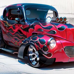 AI Generated Hot Rod Art - Etsy