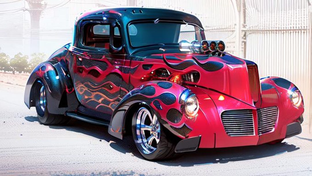 AI Generated Hot Rod Art - Etsy