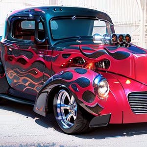AI Generated Hot Rod Art - Etsy