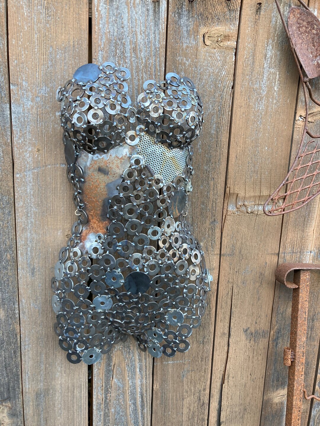 Rusty Female Torso Metal Art - Etsy