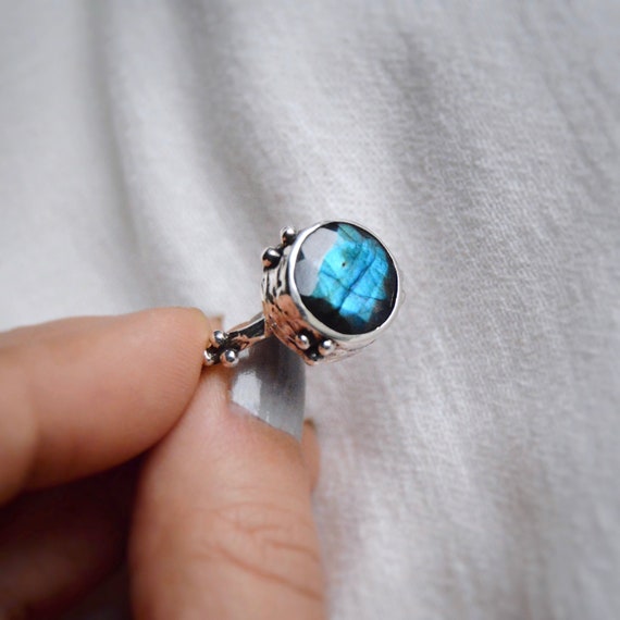 Labradorite Stone Ring Unique Rings Special Gift for Her | Etsy